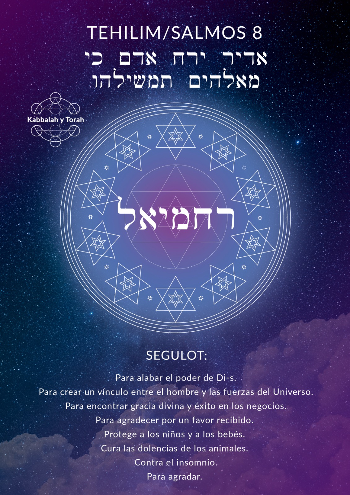 Kabbalah y Torah en Expansión : TEHILIM/SALMOS 8 - SEGULOT
