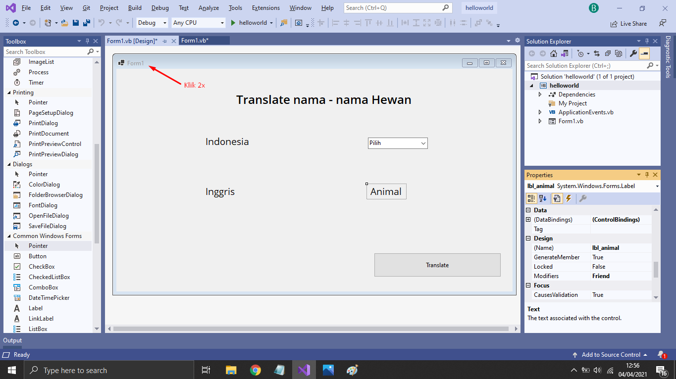 Tutorial Vbnet Tutorial Mengenai If Then Else Statement Combobox Menggunakan Vbnet Part 4
