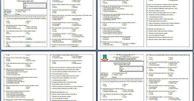 Download Soal UTS IPS Kelas 4 Semester 1 - Soal Soal Siswa Download Soal UTS IPS Kelas 4 Semester 1 - Soal Soal Siswa