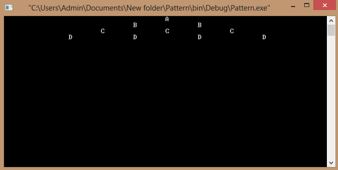 Simple C Program to Print Alphabet Pattern using For Loop | SlashMyCode