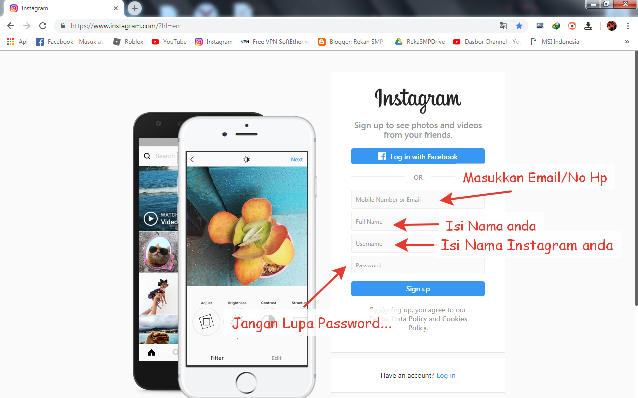 Cara Membuat Akun Instagram di PC / How to Create Instagram Account on PC