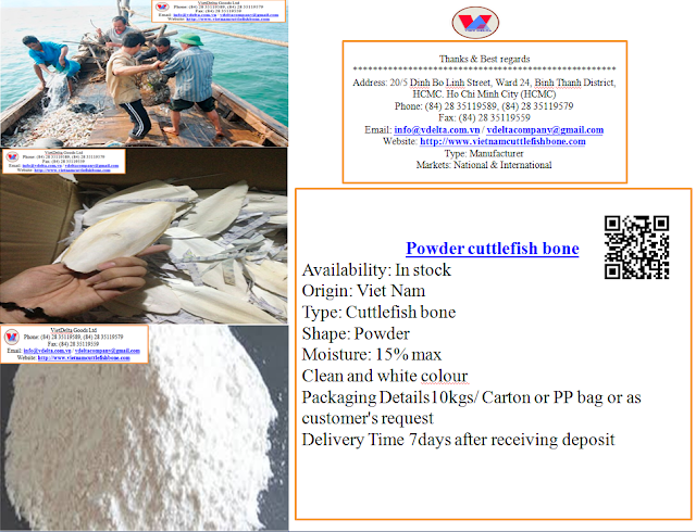 Powder cuttlefish bone