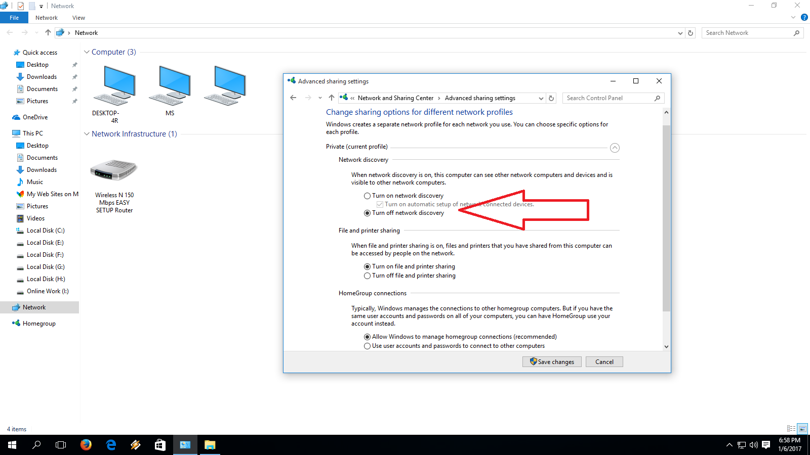 Learn New Things How To Enable Or Disable Network Sharing Discovery In Windows 10 8 1 7