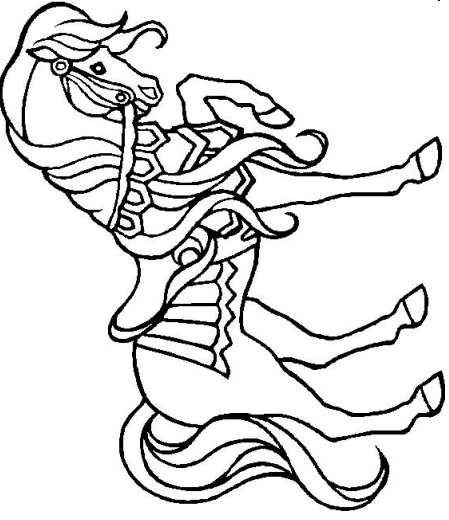 Planse de colorat si fise pentru copii: CALUL - PLANSE de colorat cu ...