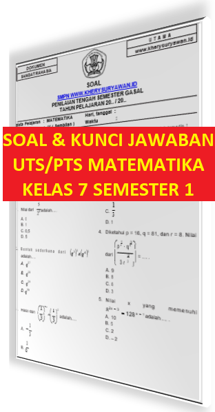 Soal UTS/PTS Matematika Kelas 7 Semester 1 - Kherysuryawan.id