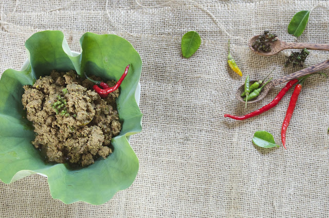 Indonesian Medan Food: Saksang Daging Sapi (Batak style spicy minced beef)