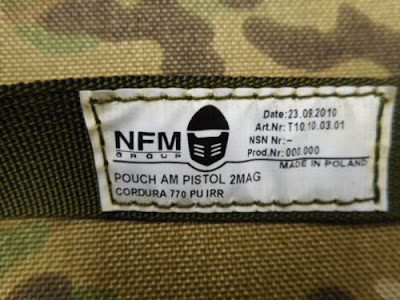 Webbingbabel: Norwegian NFM Double 9mm Pistol Mag Pouch Alpha Green