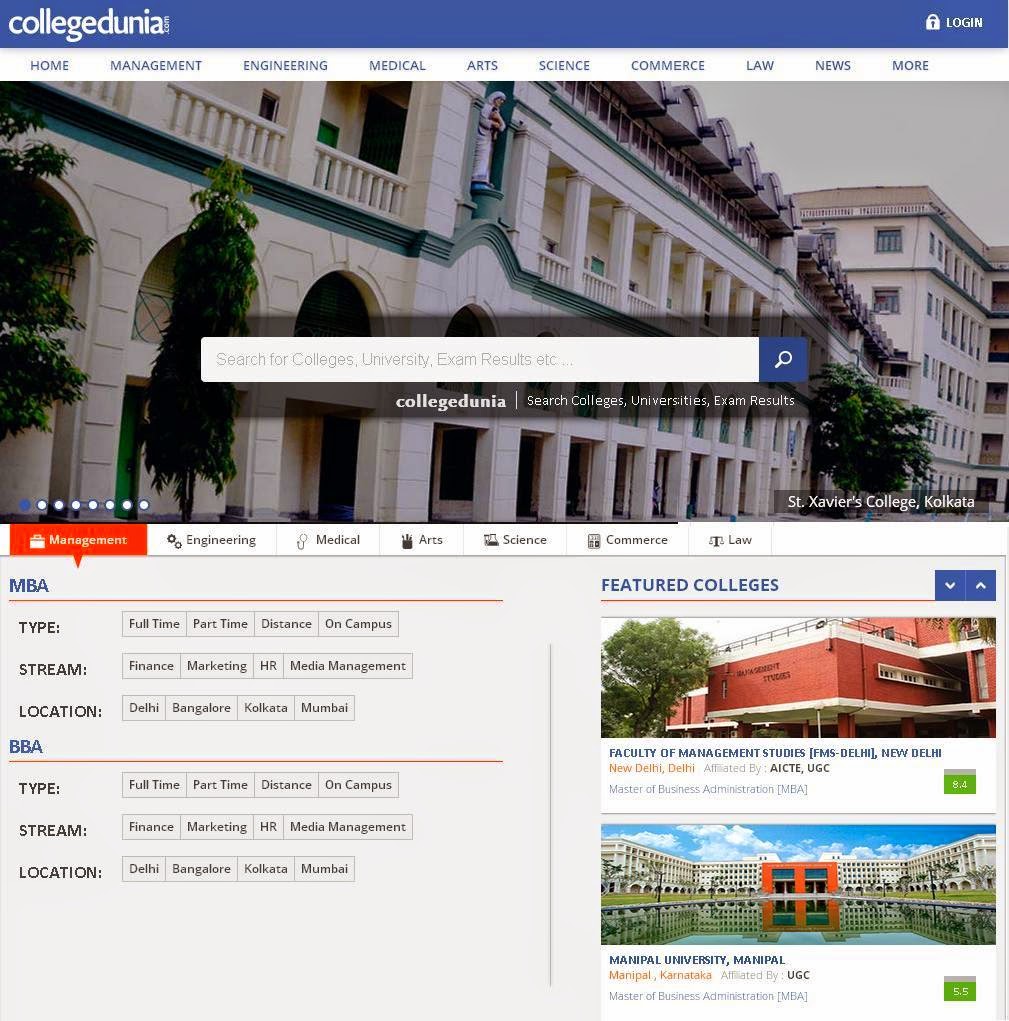 Shocks and Shoes: Website Review: CollegeDunia.com