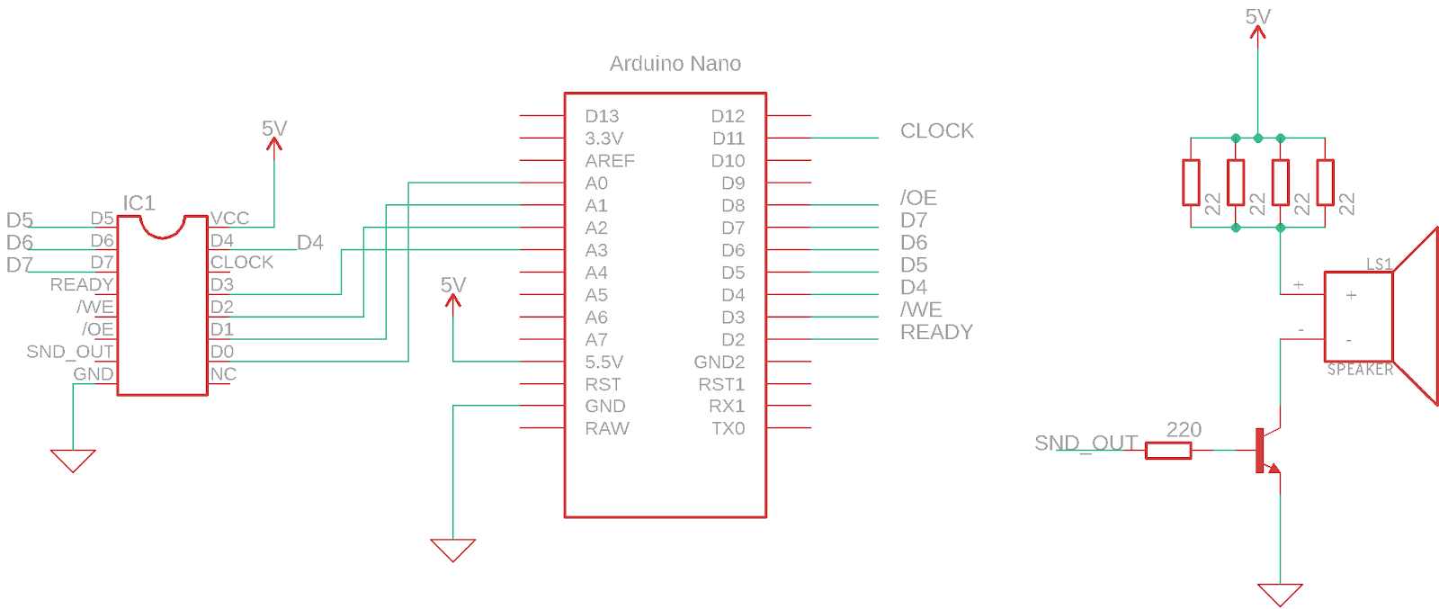 SN76489 Arduino MIDI player