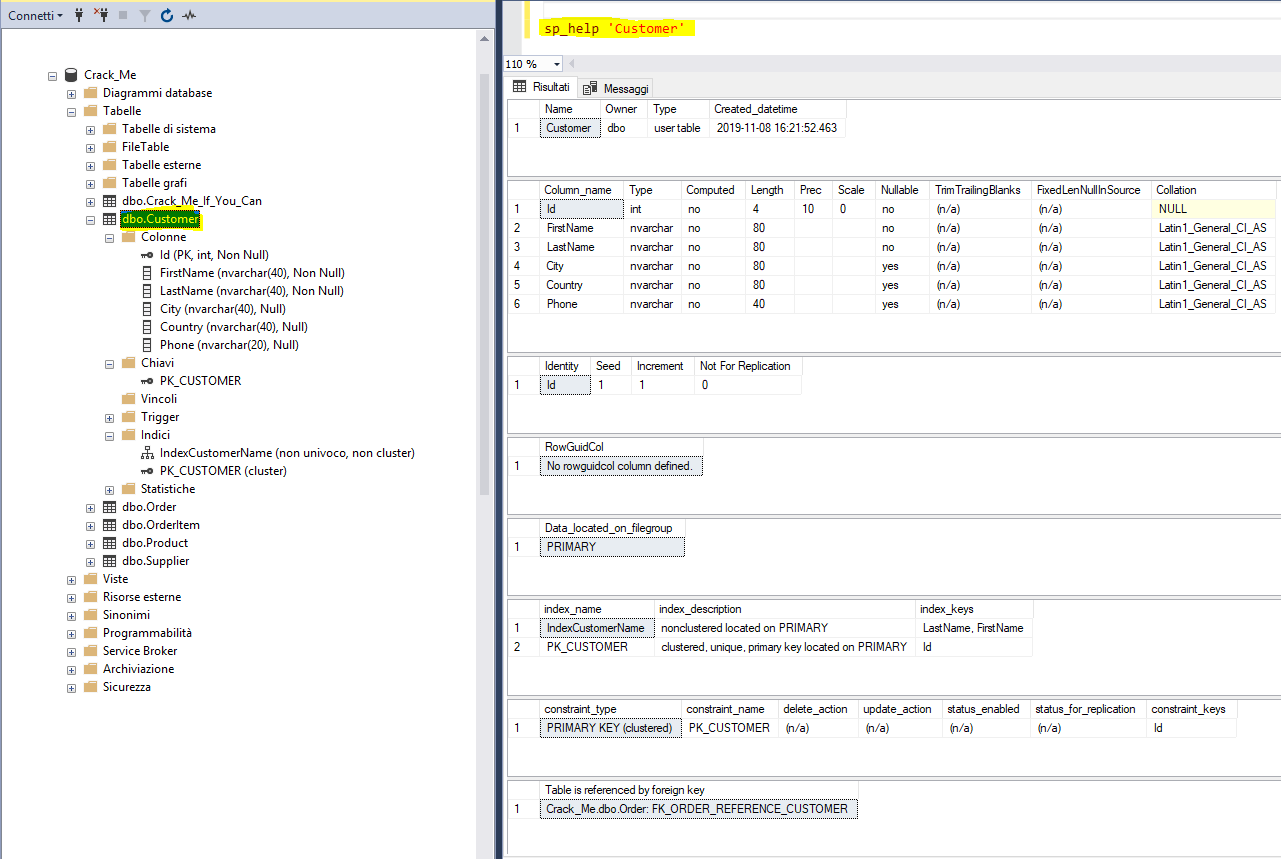 SQL Server, come vedere tutte le proprietà di una tabella con un solo ...