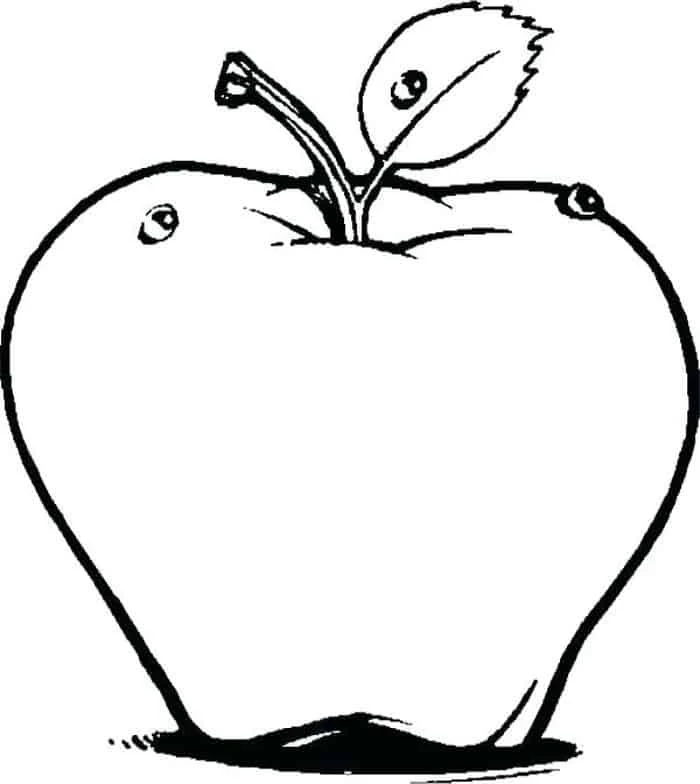 Apple Coloring Pages for Preschoolers [Free Printable] - Yuk Sebar