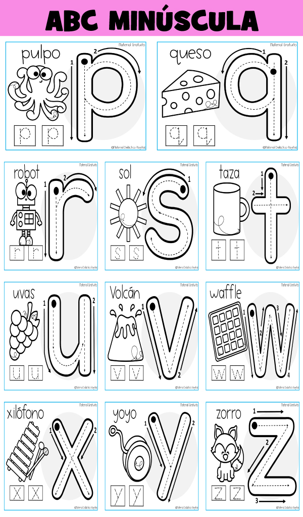 Abecedario Mayusculas Y Minusculas