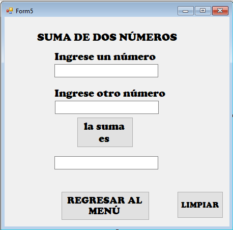 MANUAL DE VISUAL STUDIO: SUMA DE DOS NÚMEROS