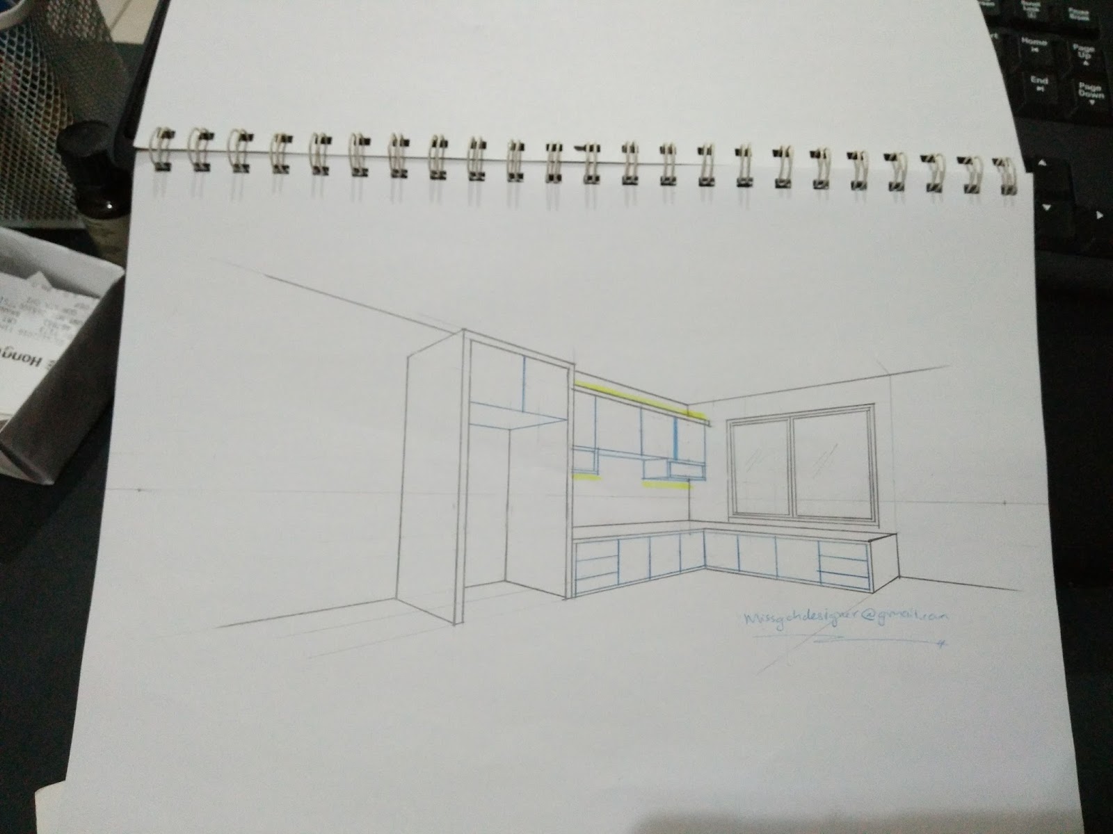 Perspective Drawing for Kitchen #1