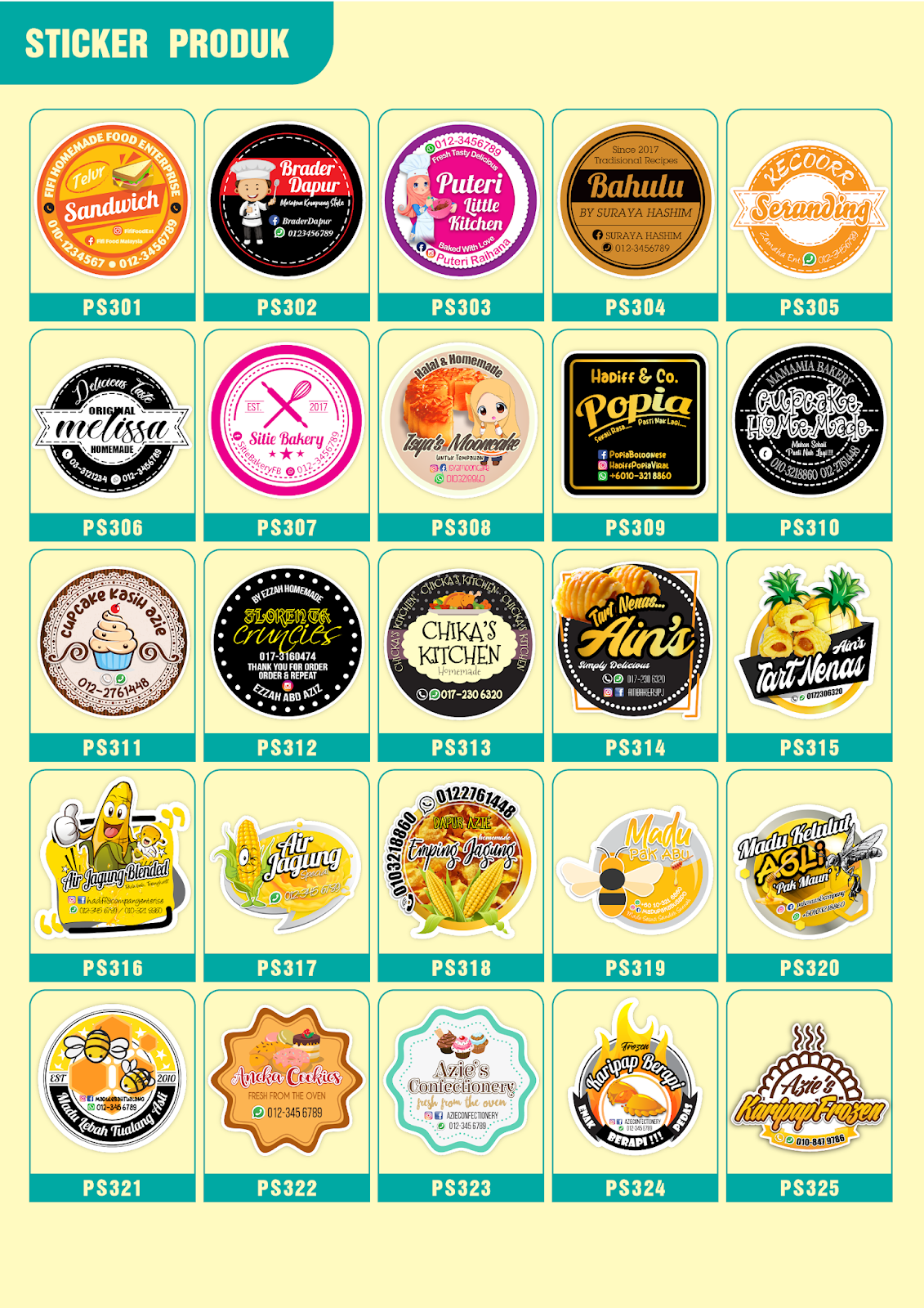SYAZA CREATIVE: STICKER PRODUK