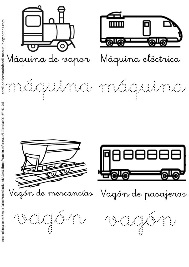 CARTILLA DE LECTURA INFANTIL : EL TREN LIBRITO DE LECTOESCRITURA
