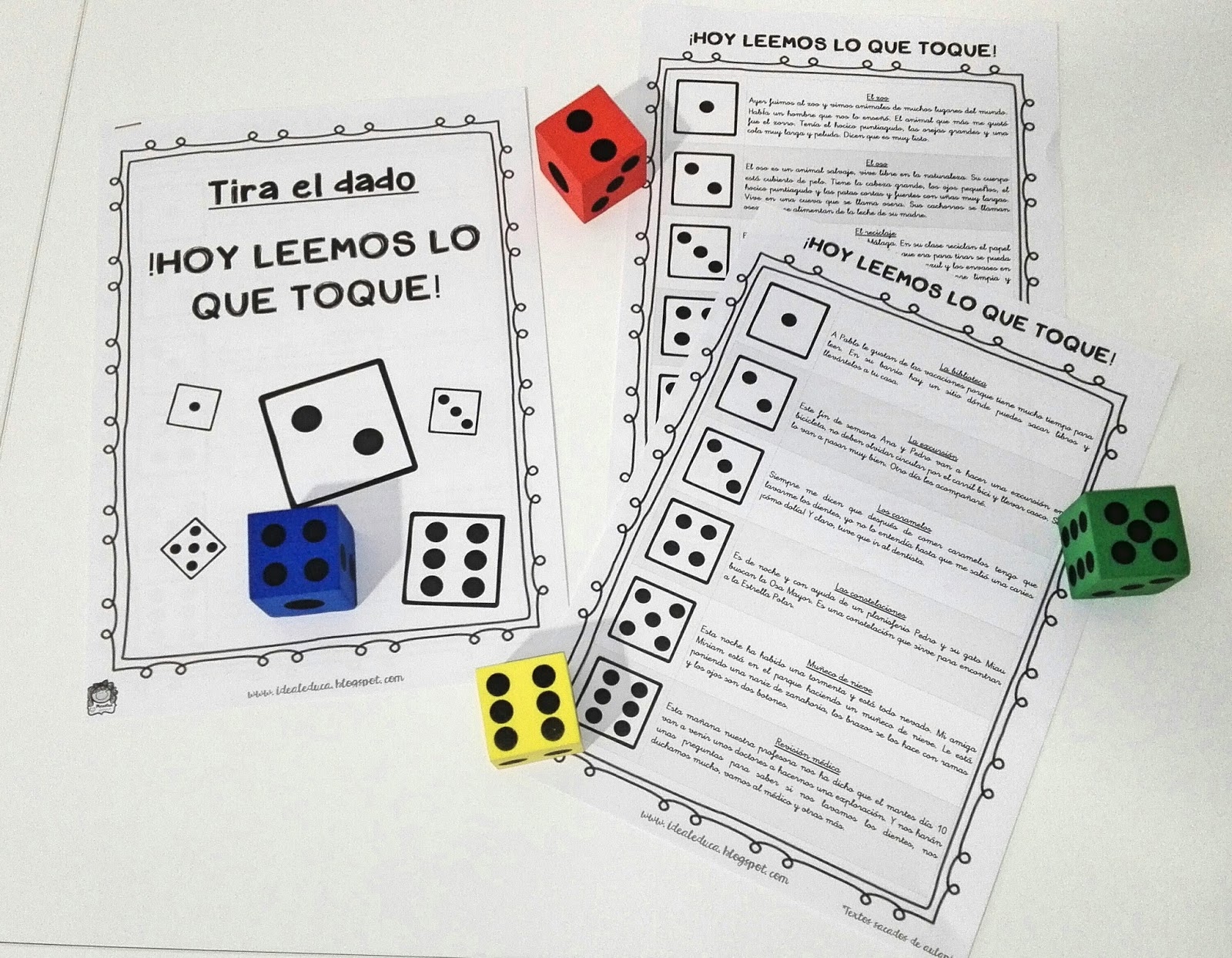 IDEALEDUCA: Tira el dado ¡HOY LEEMOS LO QUE TOQUE!