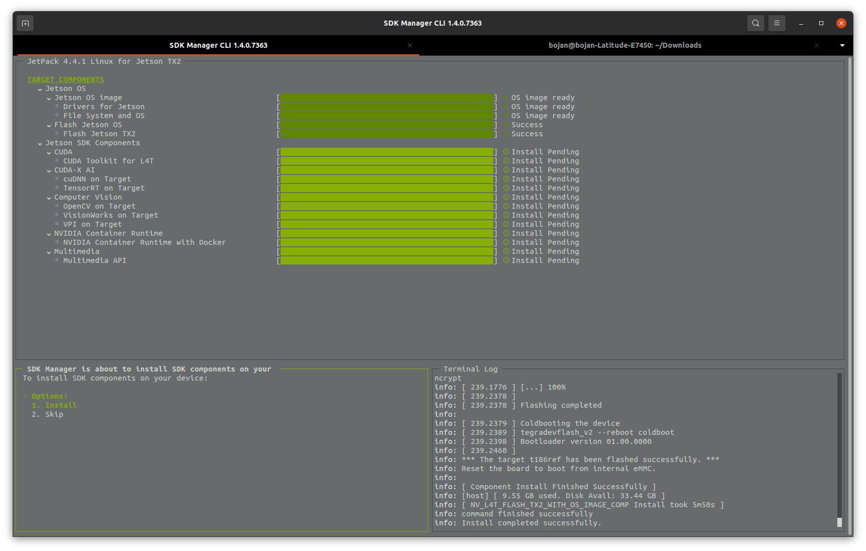 Installing Jetpack On Jetson Tx2 From Nvidia Sdk Manager Docker Container My Public Notepad