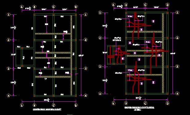 Structural drawing in Autocad file for Residential Building (Project No ...