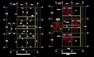 Structural drawing in Autocad file for Residential Building (Project No ...