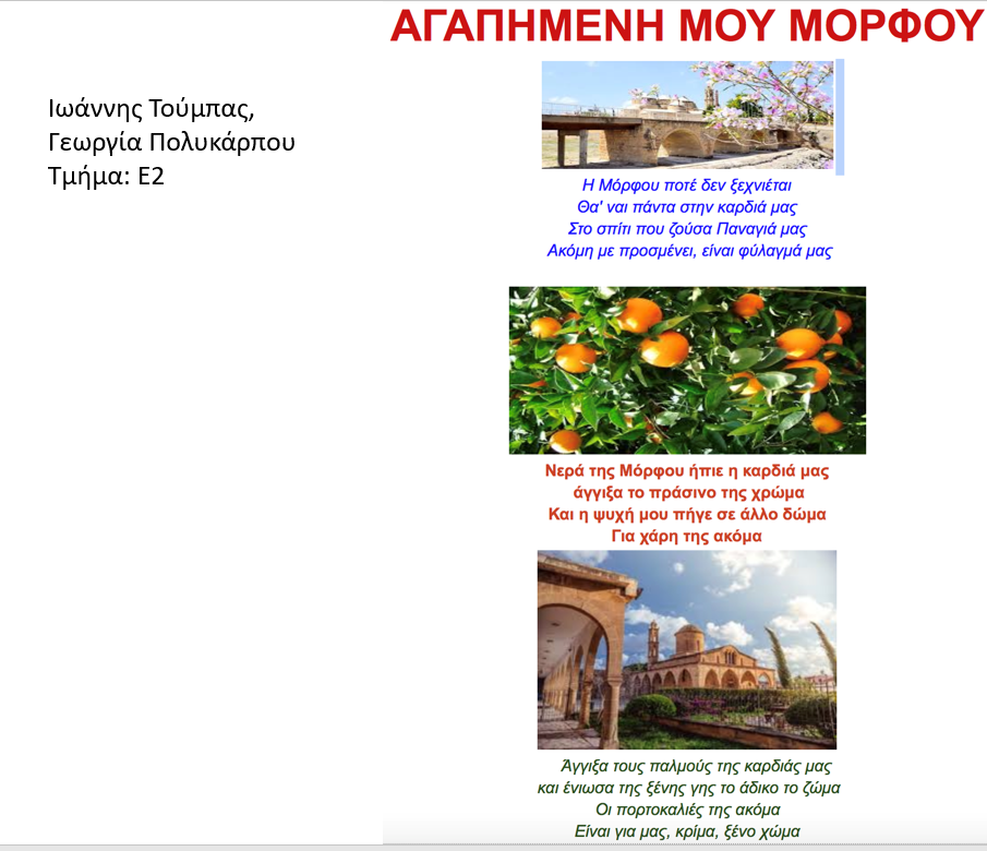 'Δεν Ξεχνώ την Κύπρο, τον τόπο μου': Συγγραφή ποιημάτων
