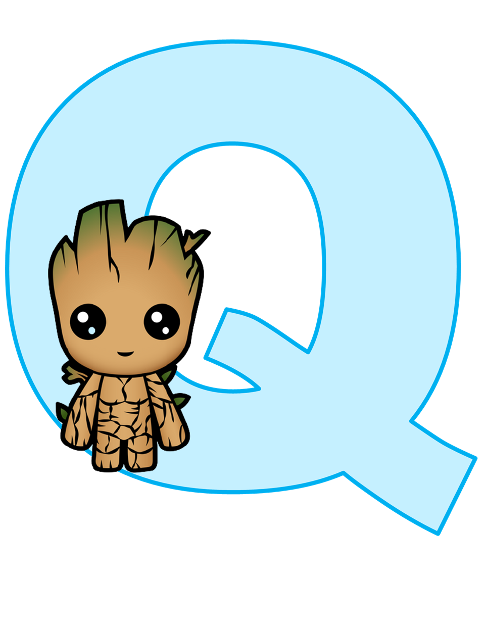Kits imprimibles gratis : Abecedario baby groot