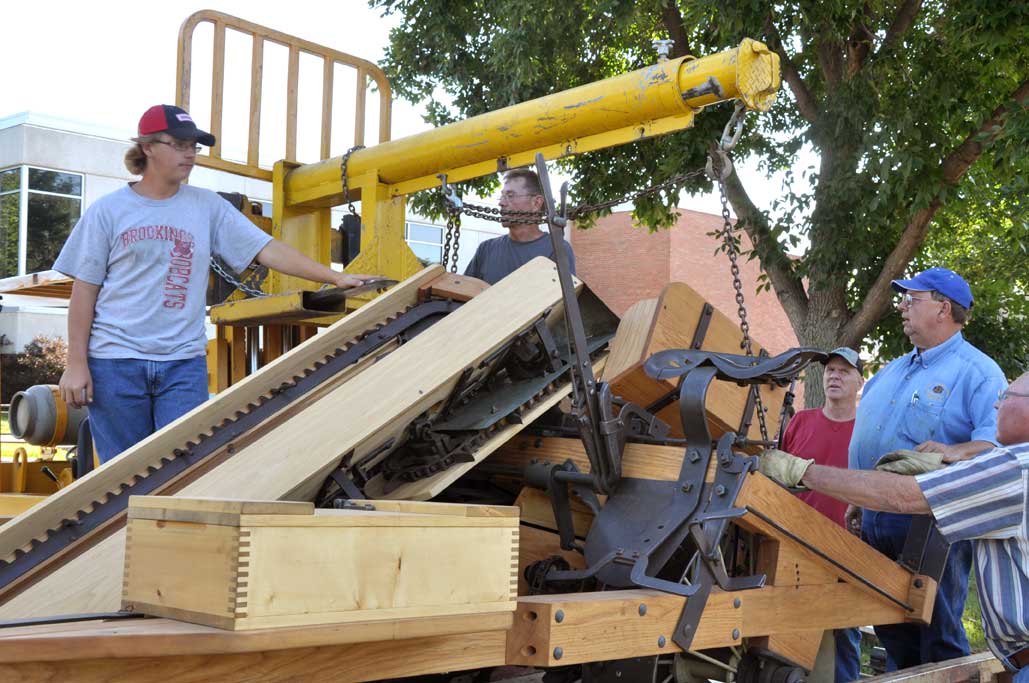 Taken For Granted: Antique and Modern Tractor, Unloading Restored Corn ...