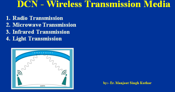 DCN - Wireless Transmission - Date Communication and Computer Network