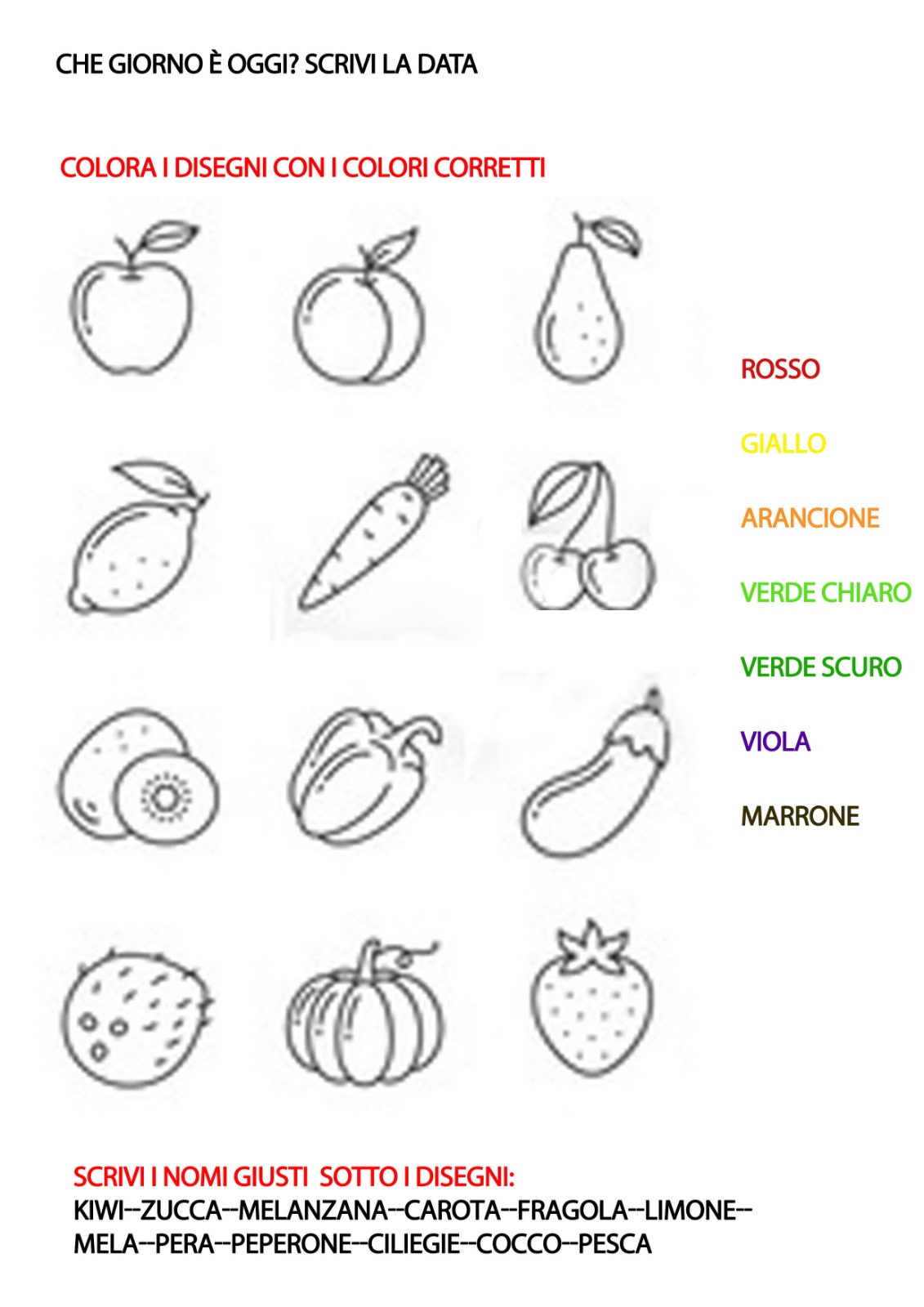 Segundo grado Castelli: Actividades de Italiano