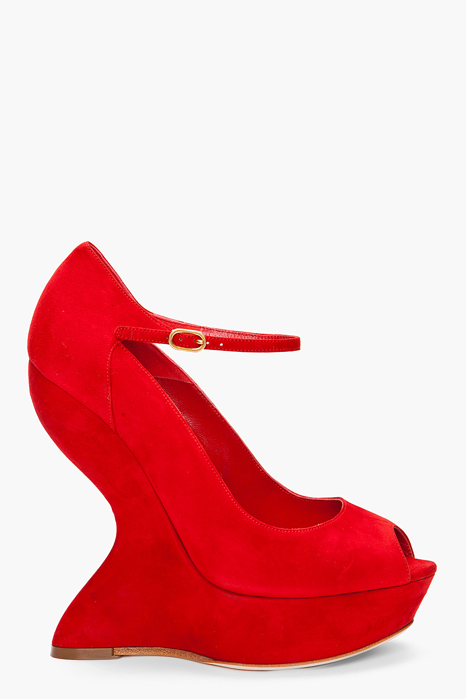 Red Wedge Heels