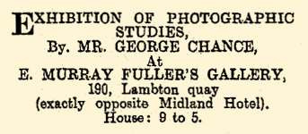 Early New Zealand Photographers: CHANCE, George