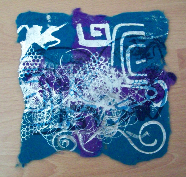 Bananadiva: Hand-made felt sample pieces