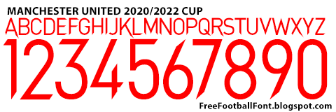 Free Football Fonts: Manchester United 2020/2022 UEFA Champions League Font