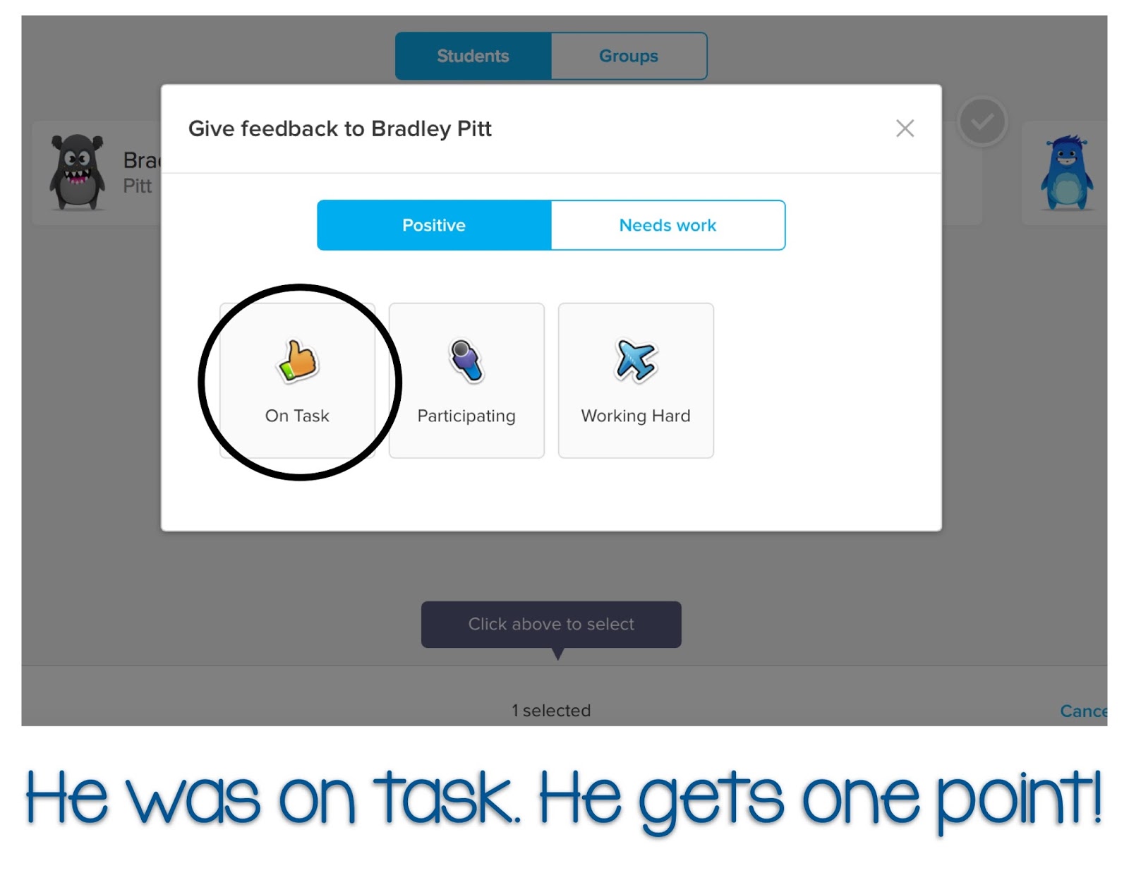 ClassDojo in the Classroom - Today in Second Grade