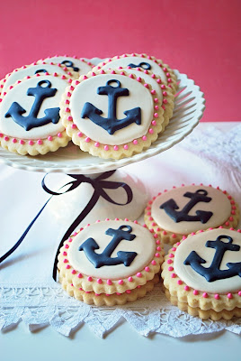Goosie Girl: Anchor's Away (Pretty Navy & Pink Cookies)