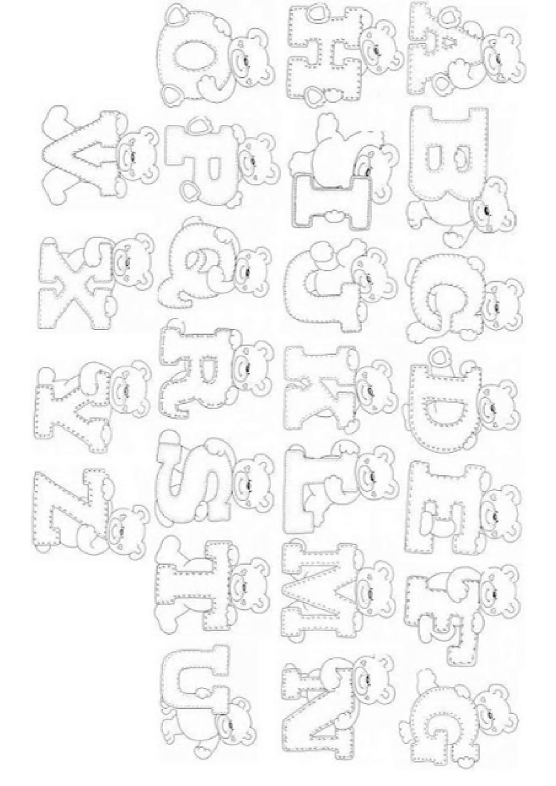 ABC - Letras do alfabeto para imprimir: 60 moldes do alfabeto lindos ...