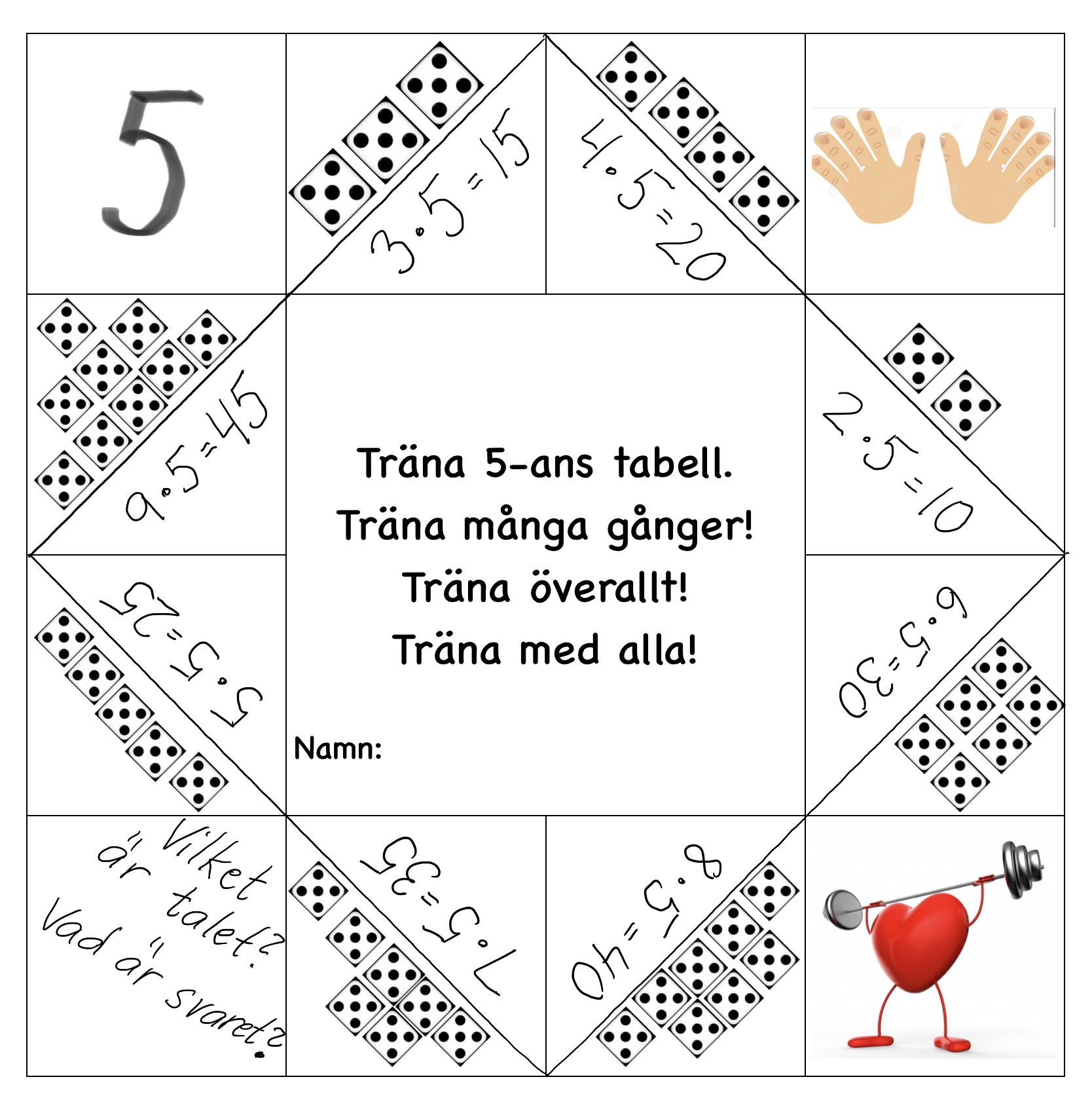 Gunnesbo 2012: 5-ans tabell med en loppa.