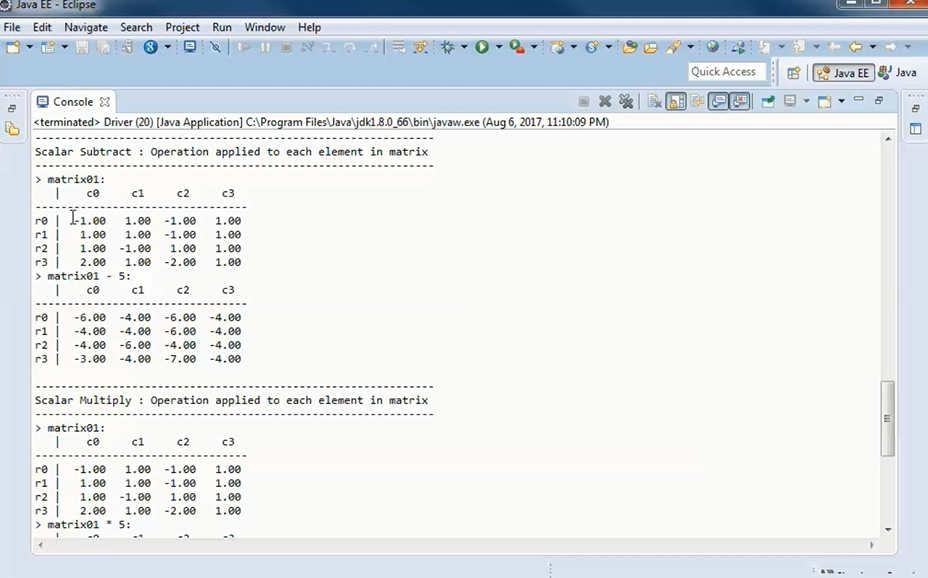 Prototype Project: Intro to Linear Algebra w/ JAVA 8 (Tutorial 01)