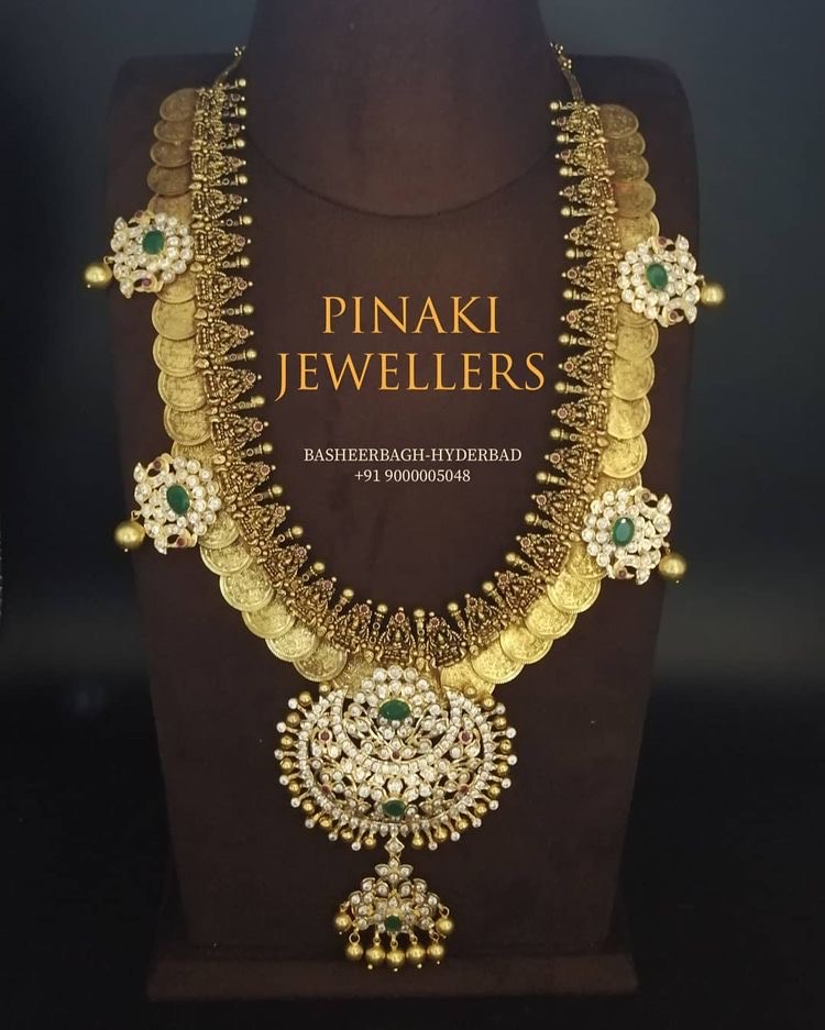 Kasu Mala with Two Step Pendant - Jewellery Designs