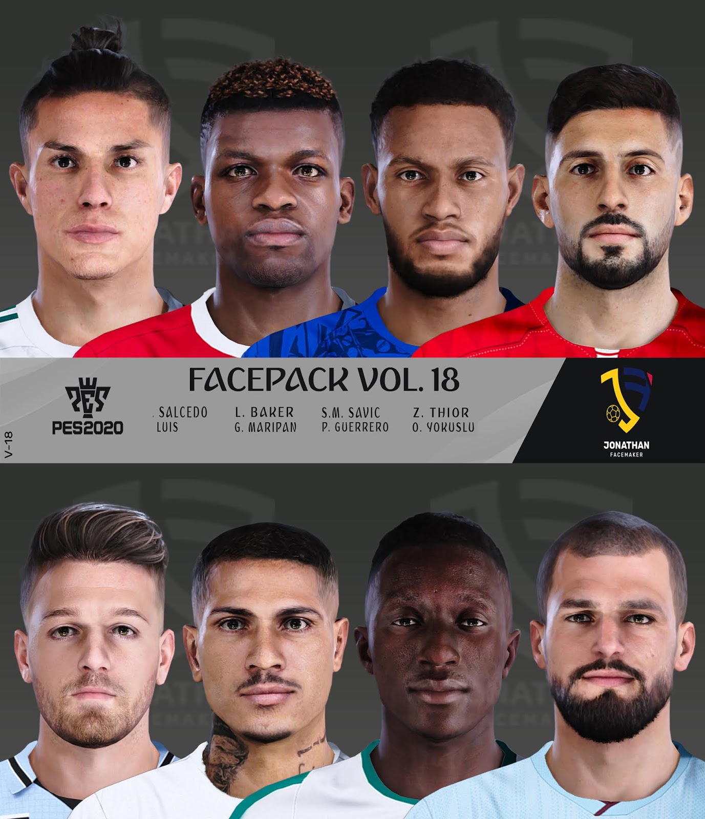 PES 2020 Facepack Vol 18 by Jonathan Facemaker ~ PES PATCH | FIFA MODS ...