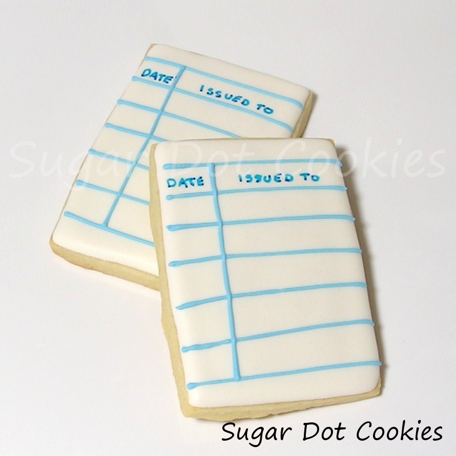 And my most favorite of her supplies. Library cards