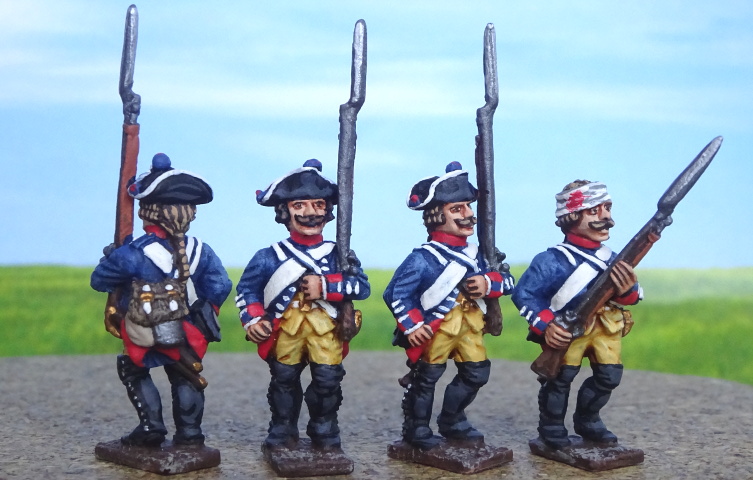 Miniature Soldiers: Prussian infantry, Musketeer Regiment Nr. 4 von Kalnein