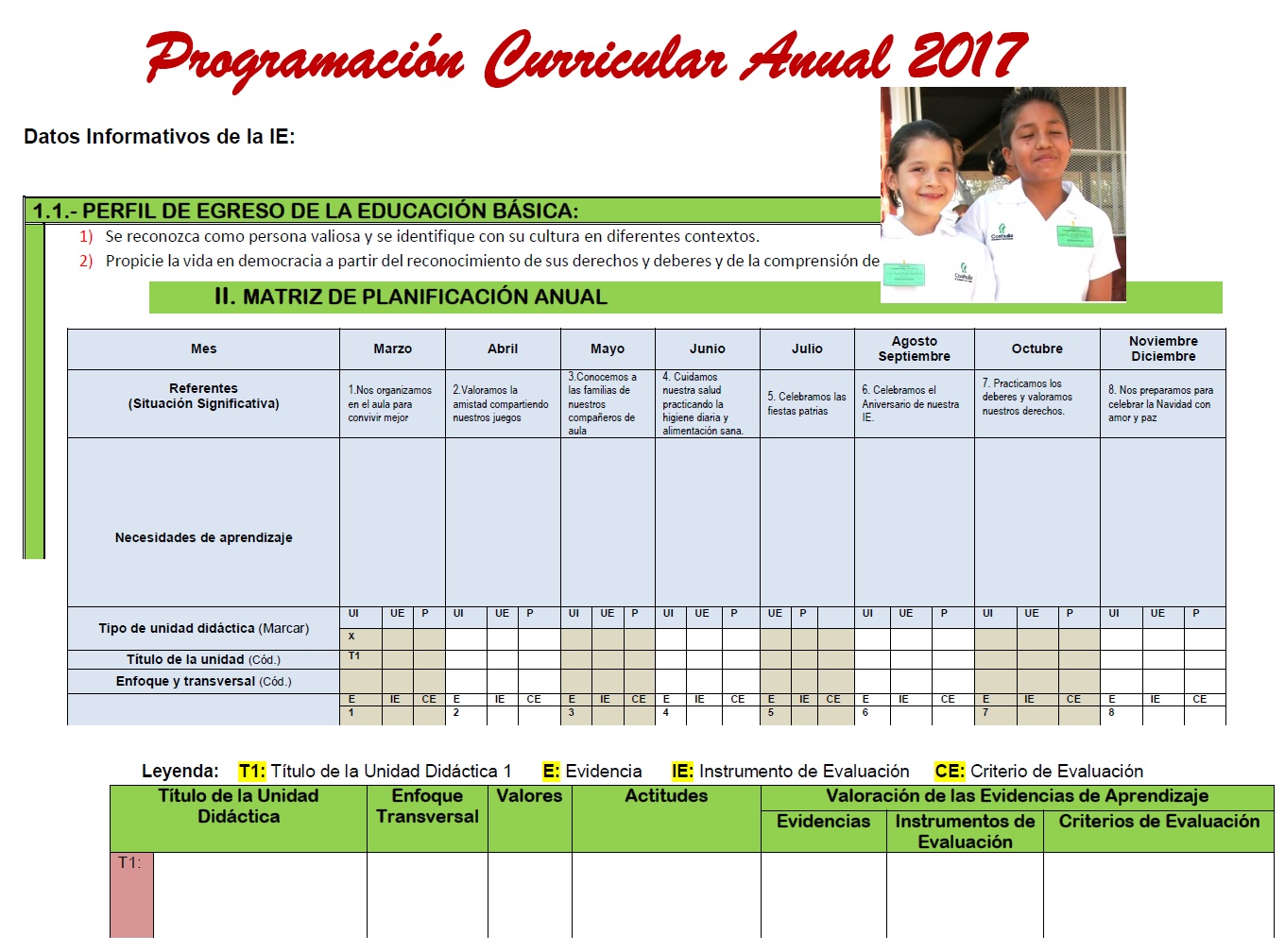 Programación Anual 2017 (Propuesta) ~ CrónicaEducativa