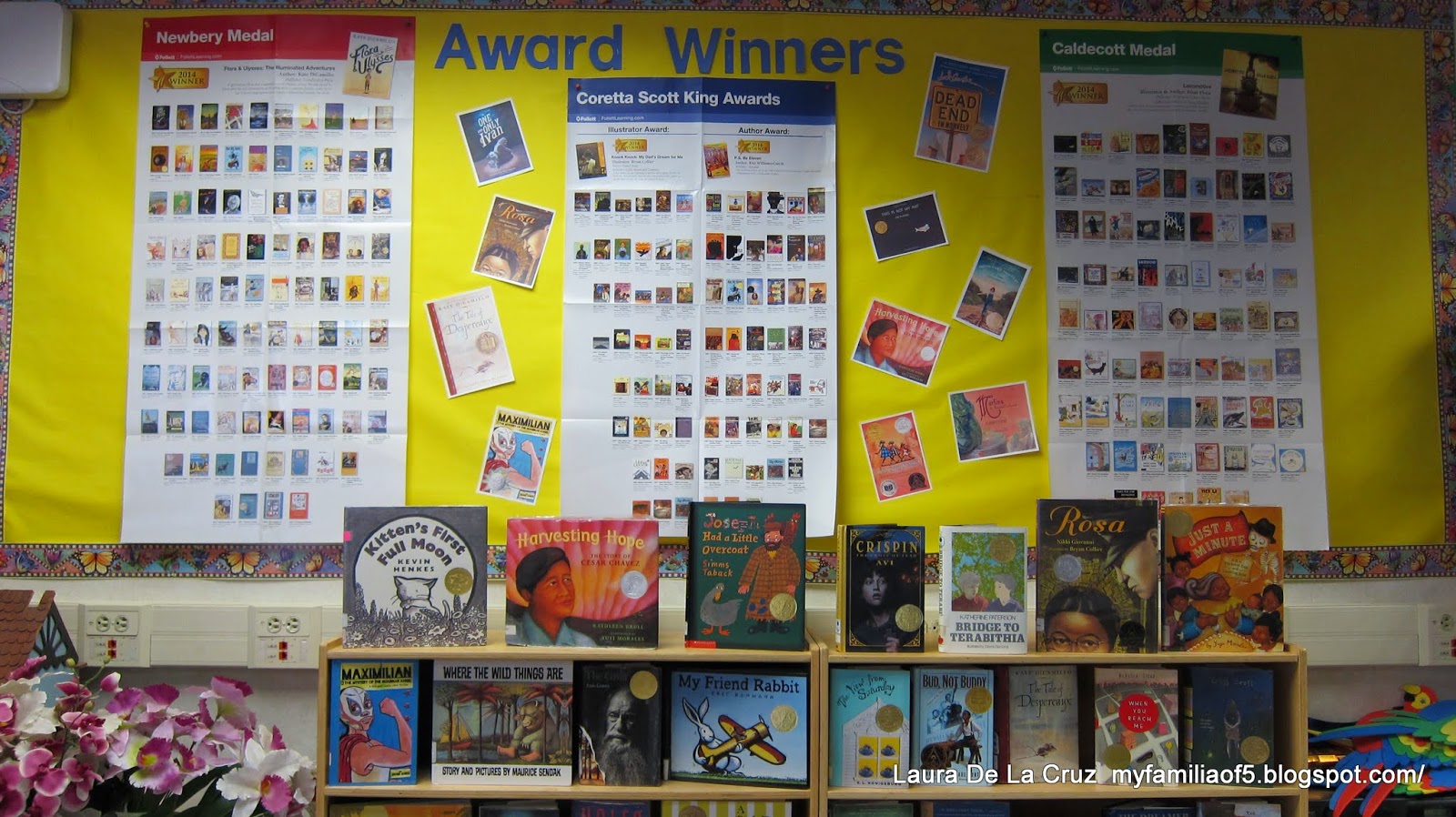 My Familia of 5 - book fair ideas, library, family and food: Award Winners!