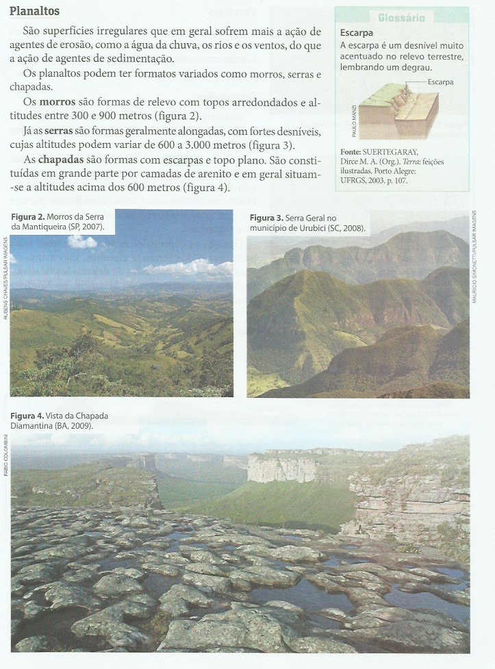 BLOCO I — GEOGRAFIA: AS PRINCIPAIS FORMAS DE RELEVO TERRESTRE