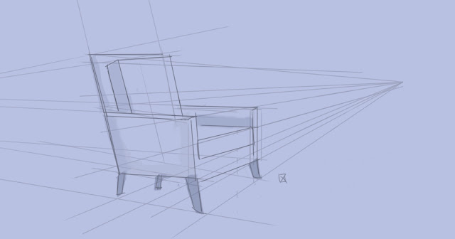 How to draw a chair in perspective?