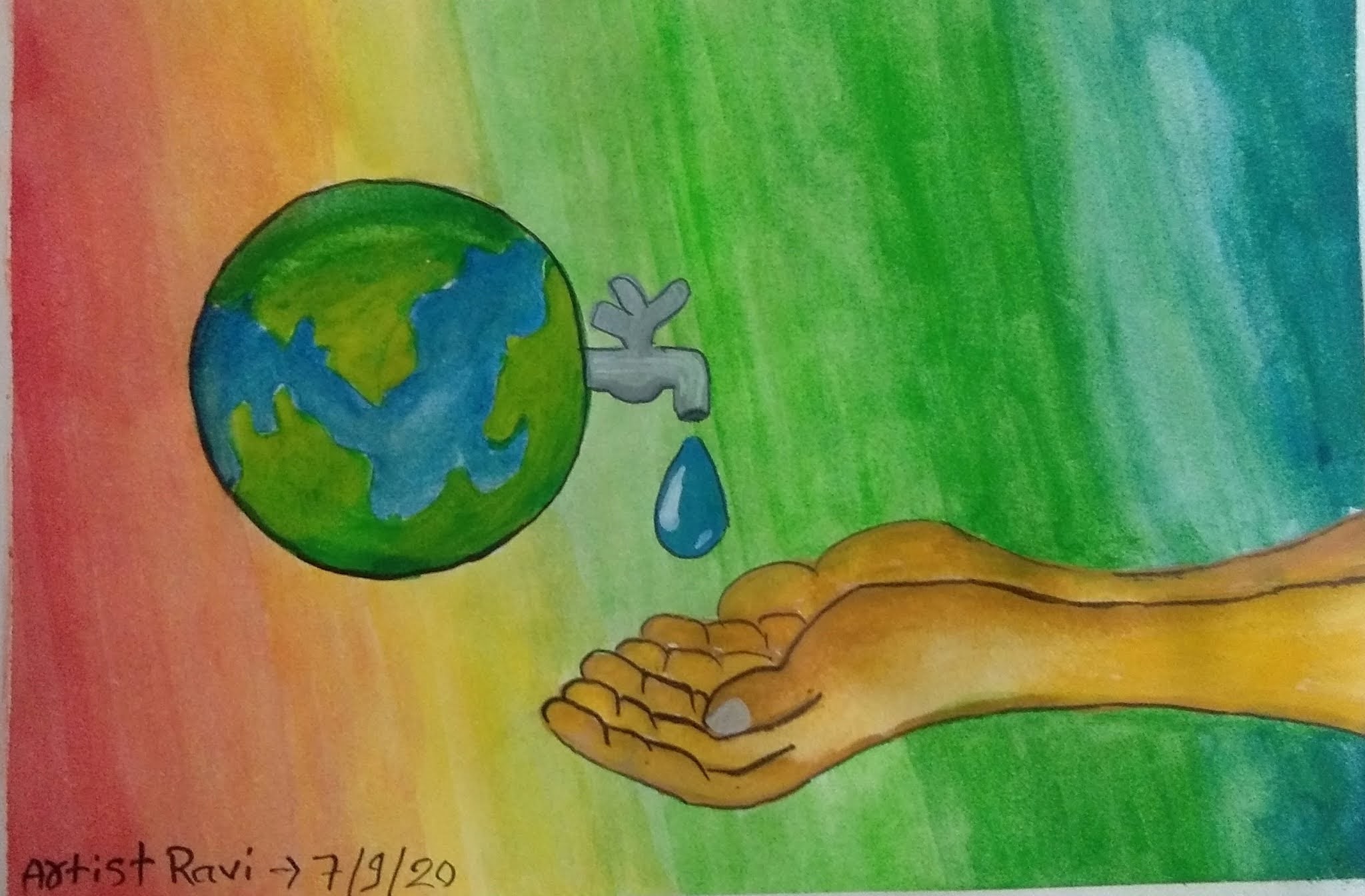 Save water poster making ideas