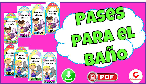 PASES PARA EL BAÑO-PDF PARA IMPRIMIR ~ Totalmente Creativos
