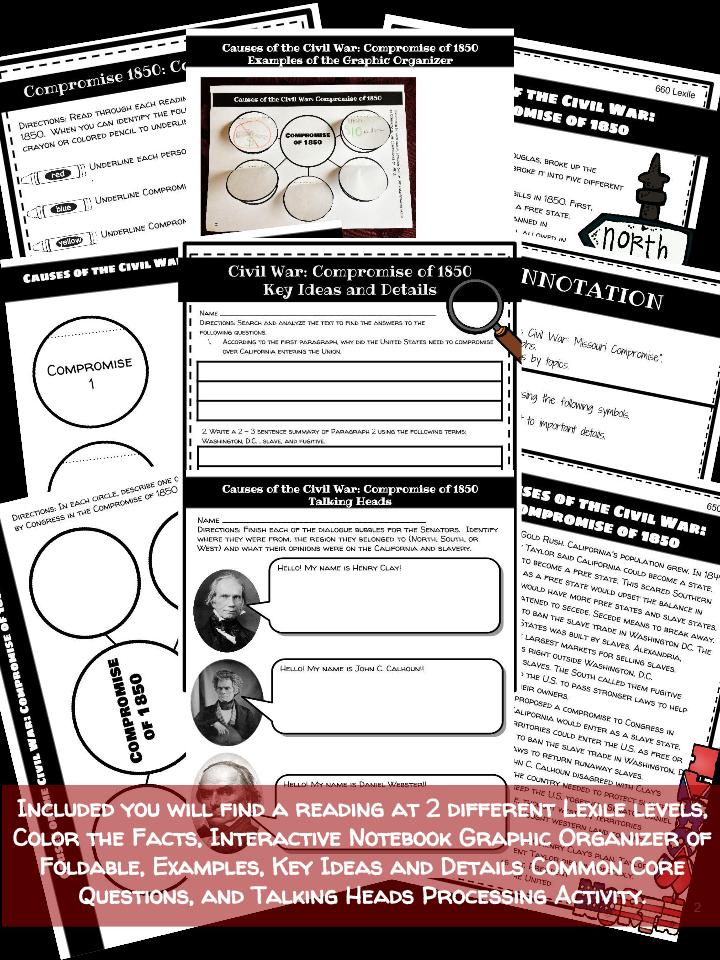 To Engage Them All: Causes of the Civil War: Compromise of 1850