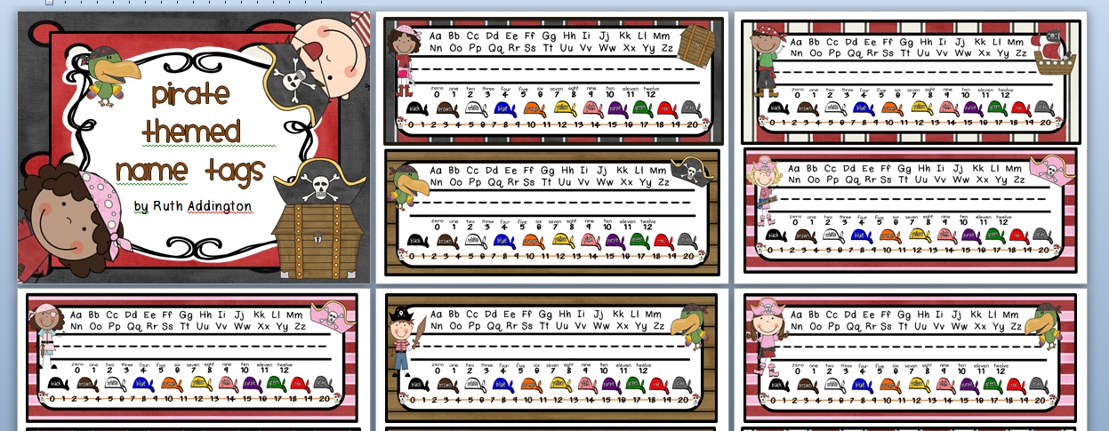 Mrs. A's Kindergarten: Pirate Theme and a Freebie